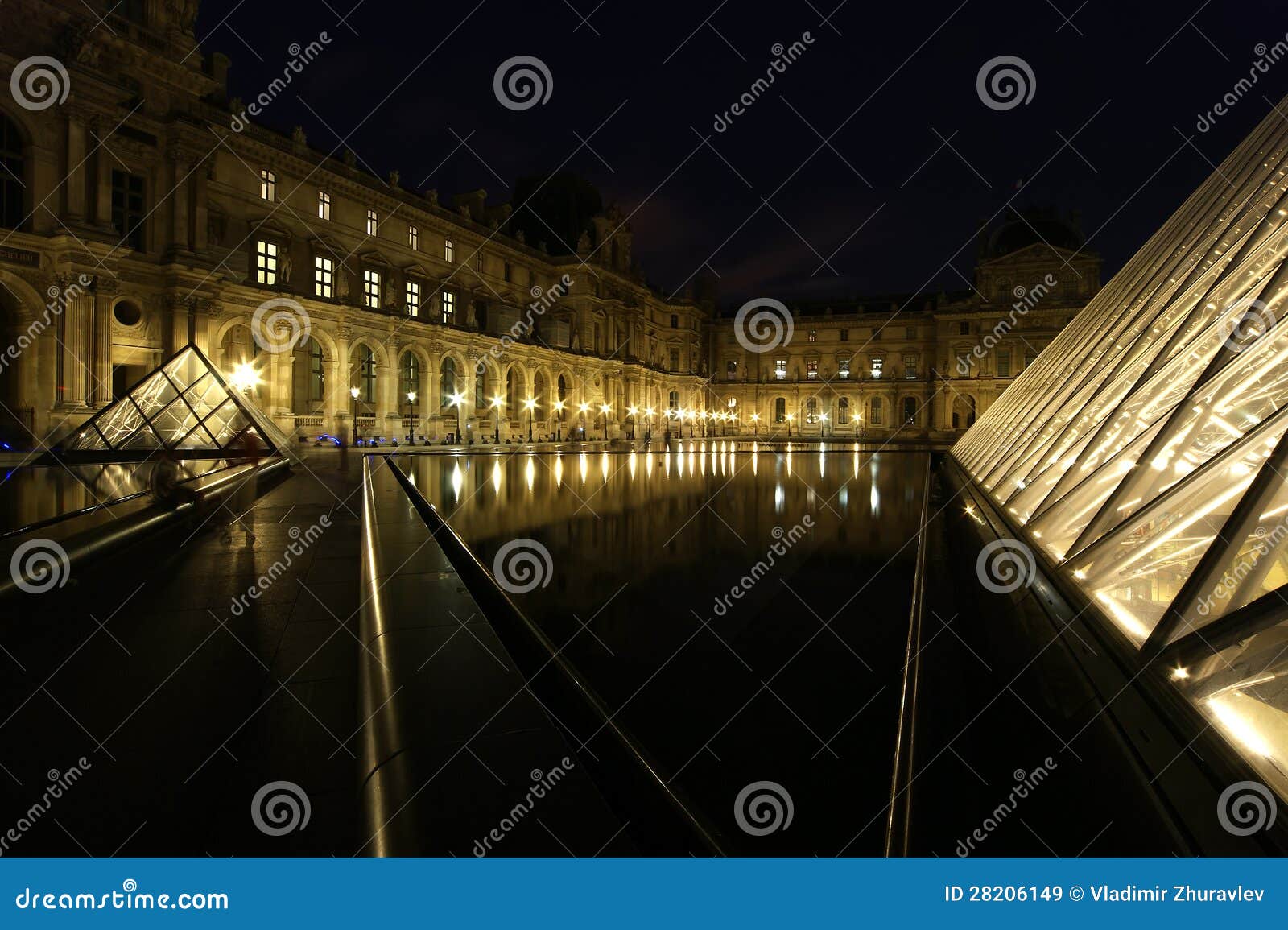 The Louvre Palace And The Pyramid Editorial Photo | CartoonDealer.com ...