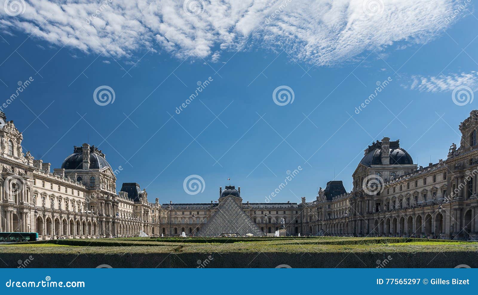 The Louvre Palace And The Pyramid Editorial Image | CartoonDealer.com ...