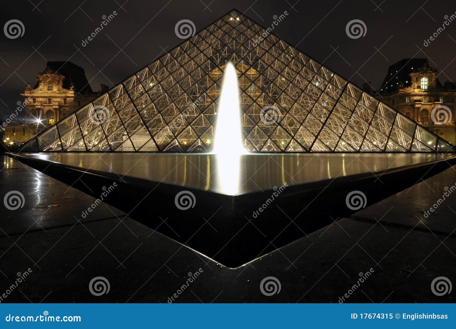 The Louvre, Paris editorial image. Image of illumination - 17674315