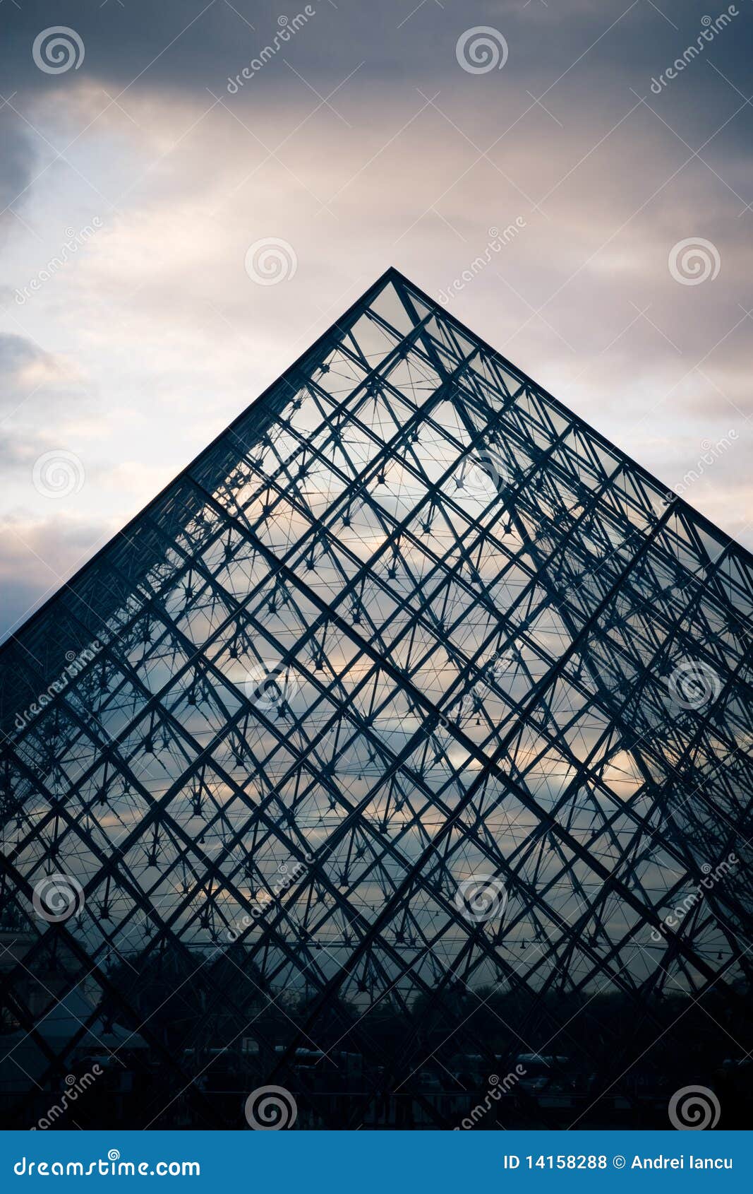Louvre Pyramid At Musee Du Louvre Or The Grand Louvre Museum In Paris ...
