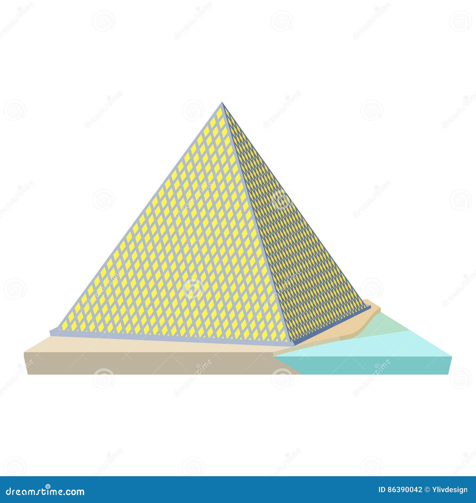 Louvre Pyramid Icon Vector Isolated On White Background, Louvre Pyramid ...