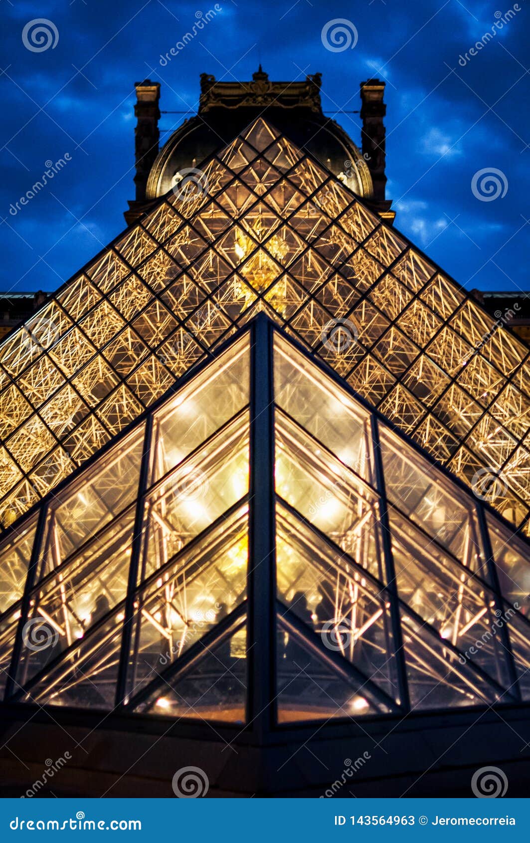 Louvre Pyramids Black And White Editorial Photo | CartoonDealer.com ...