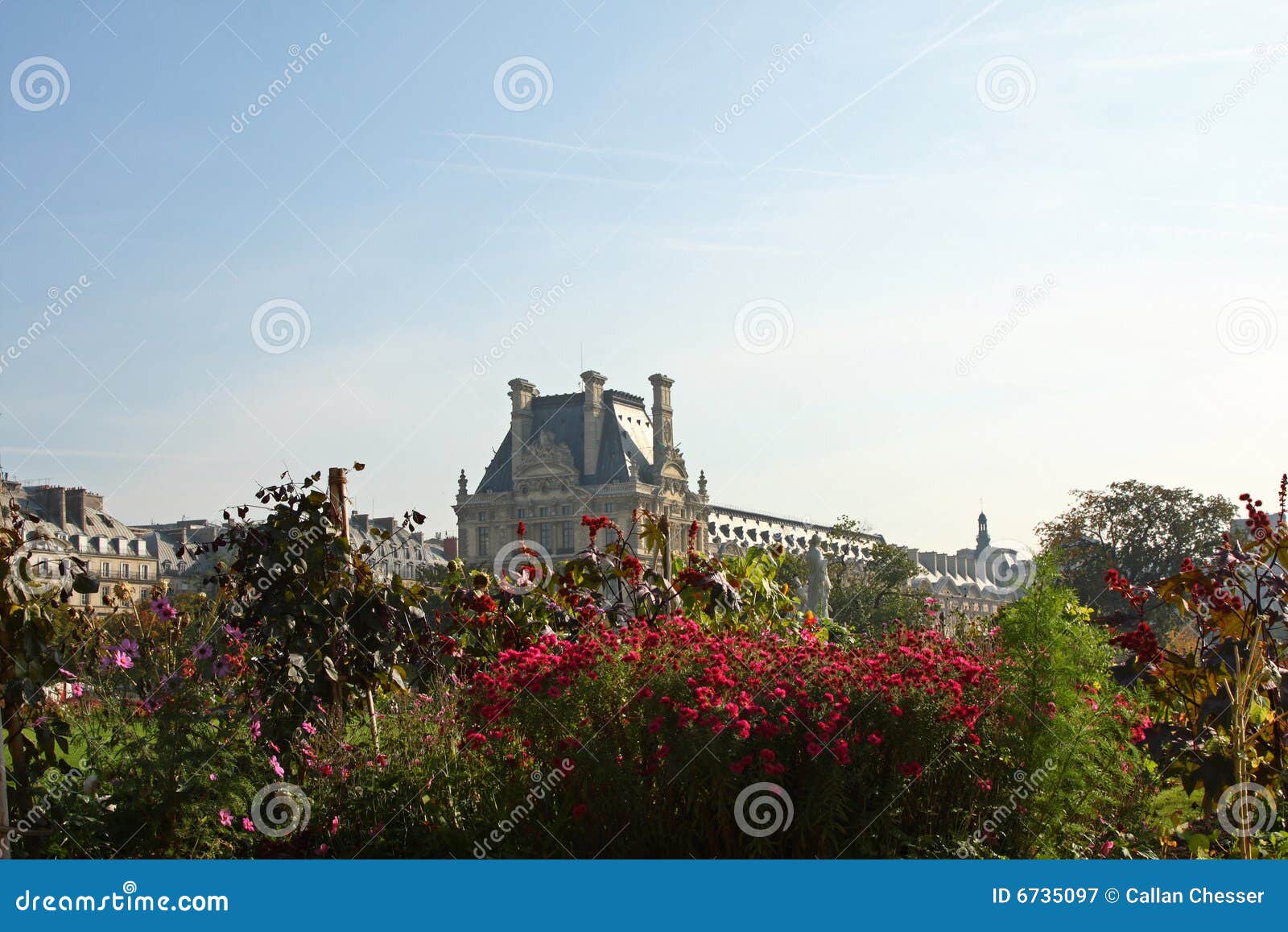 The Louvre and Tuilleries Gardens Stock Image - Image of architecture ...