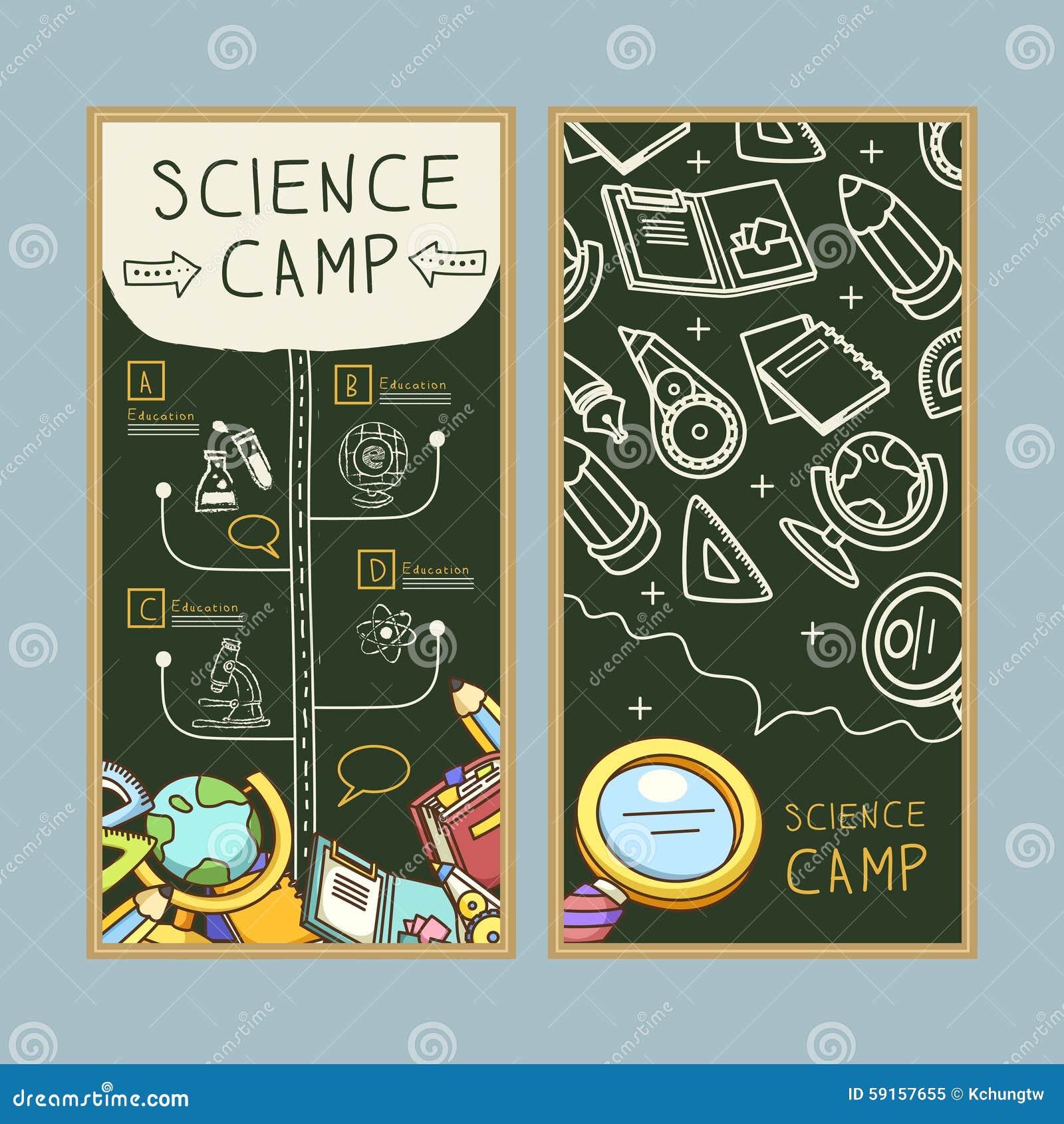 Lovable Science Camp Banner Stock Vector - Illustration of layout ...