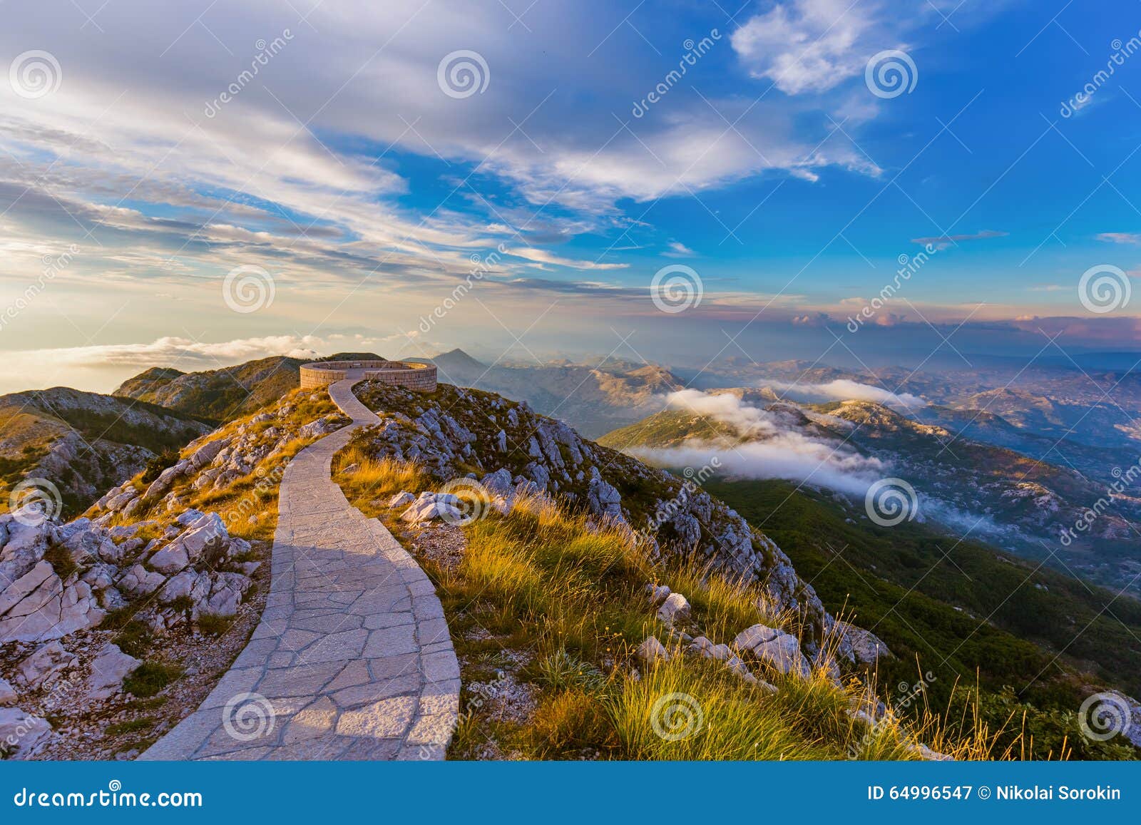 Lovcen Mountains National Park at Sunset - Montenegro Stock Image ...