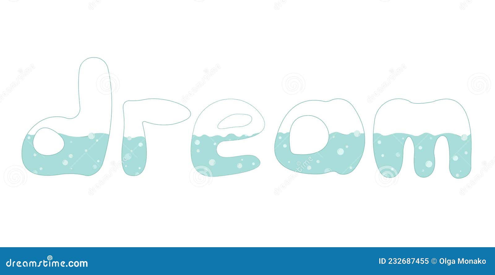 Dream word stock vector. Illustration of decoration - 232687455