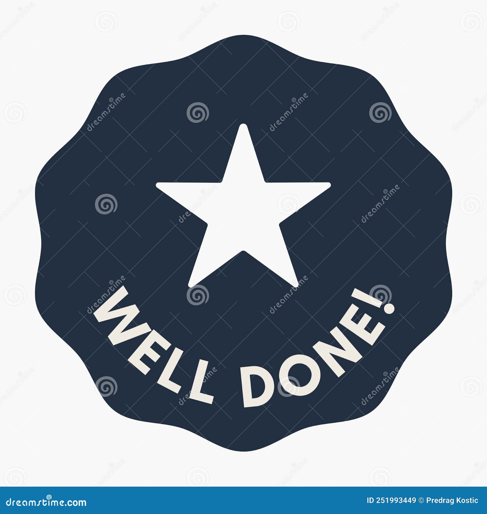 Well done icon stock illustration. Illustration of success - 251993449
