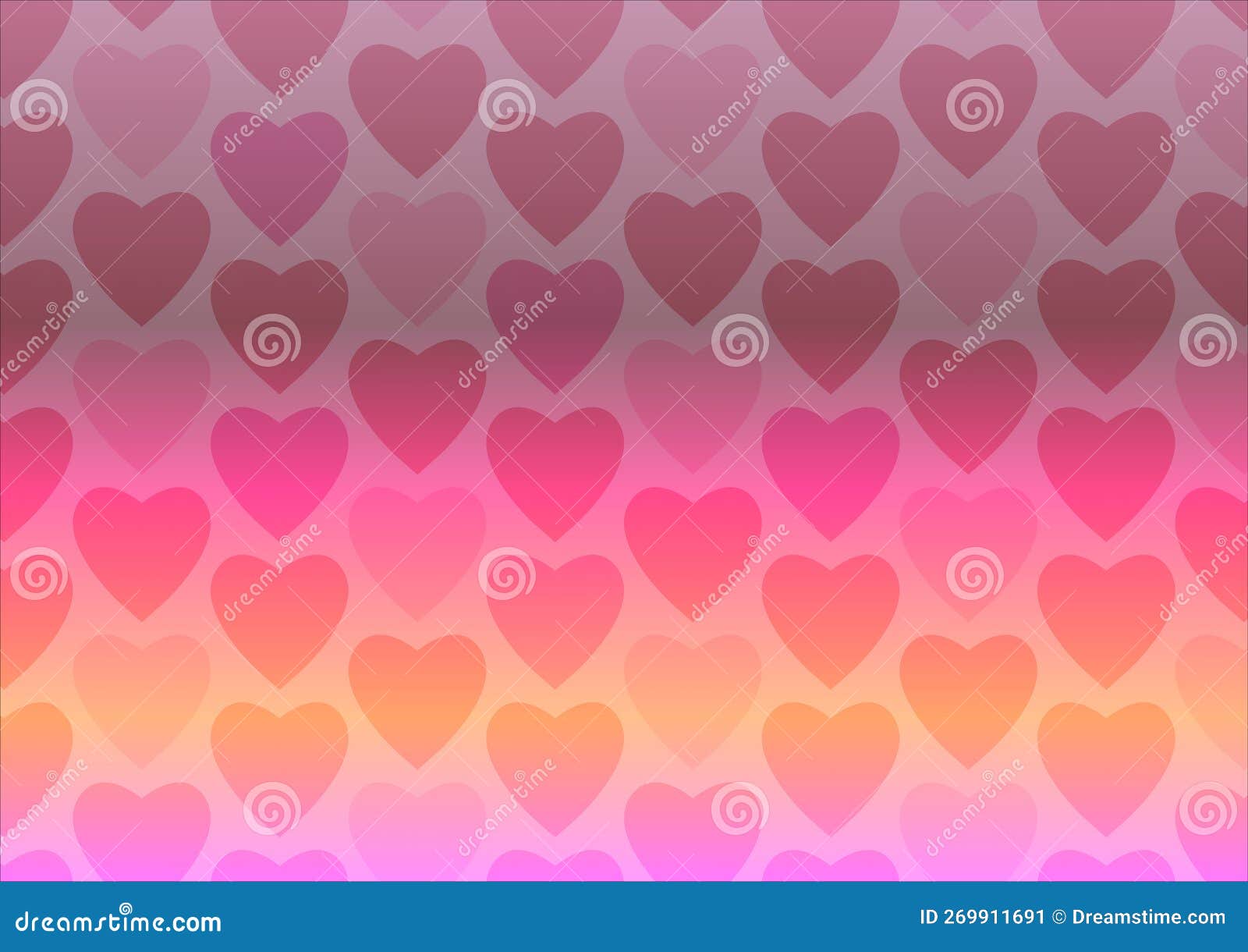 Love Abstract Background with Hearts Stock Illustration - Illustration ...
