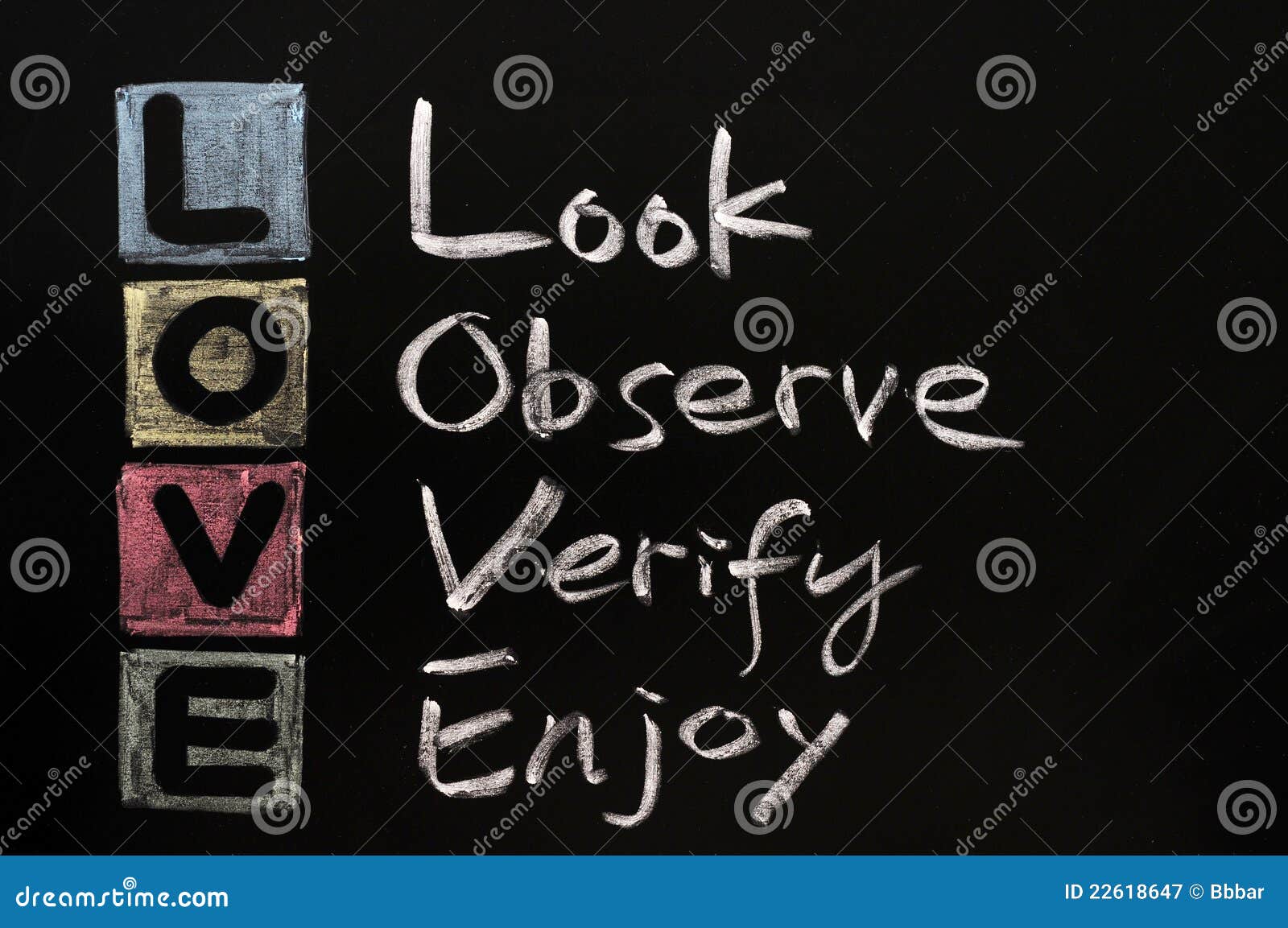 LOVE Acronym on a Blackboard Stock Image - Image of black, reminder ...