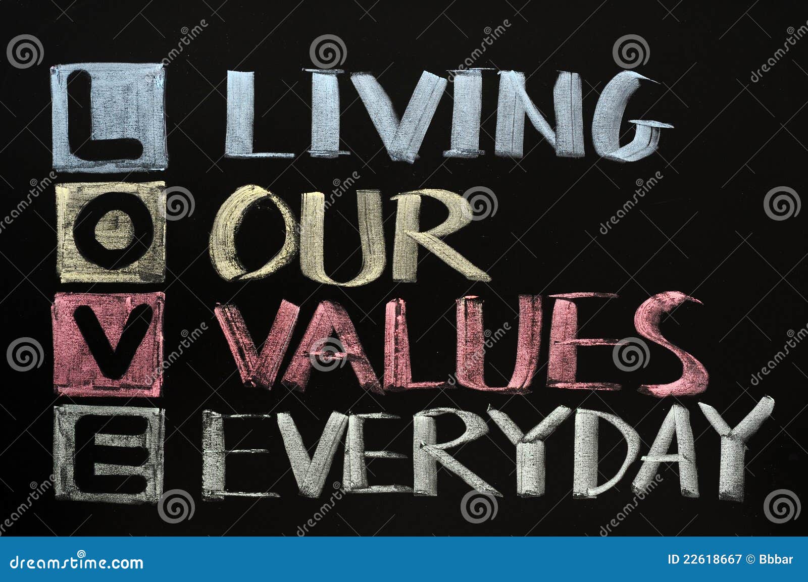 LOVE Acronym on a Blackboard Stock Image - Image of everyday ...