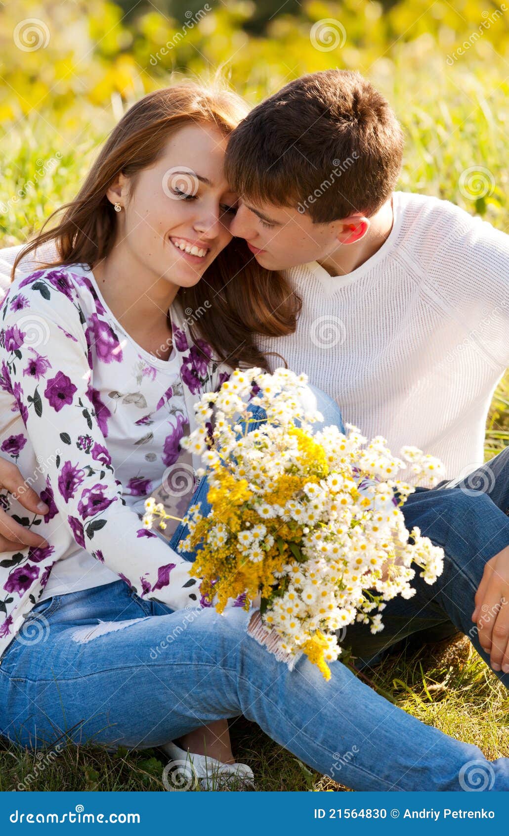 Love and Affection between a Young Couple Stock Photo - Image of park ...