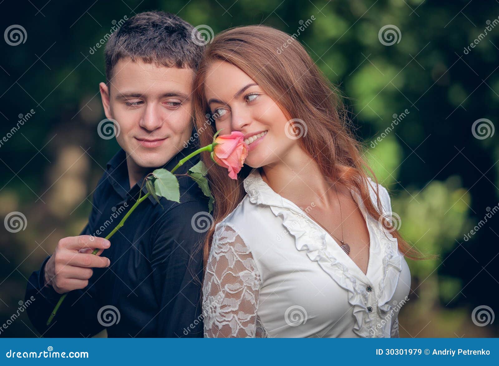 Love and Affection between a Young Couple Stock Image - Image of ...