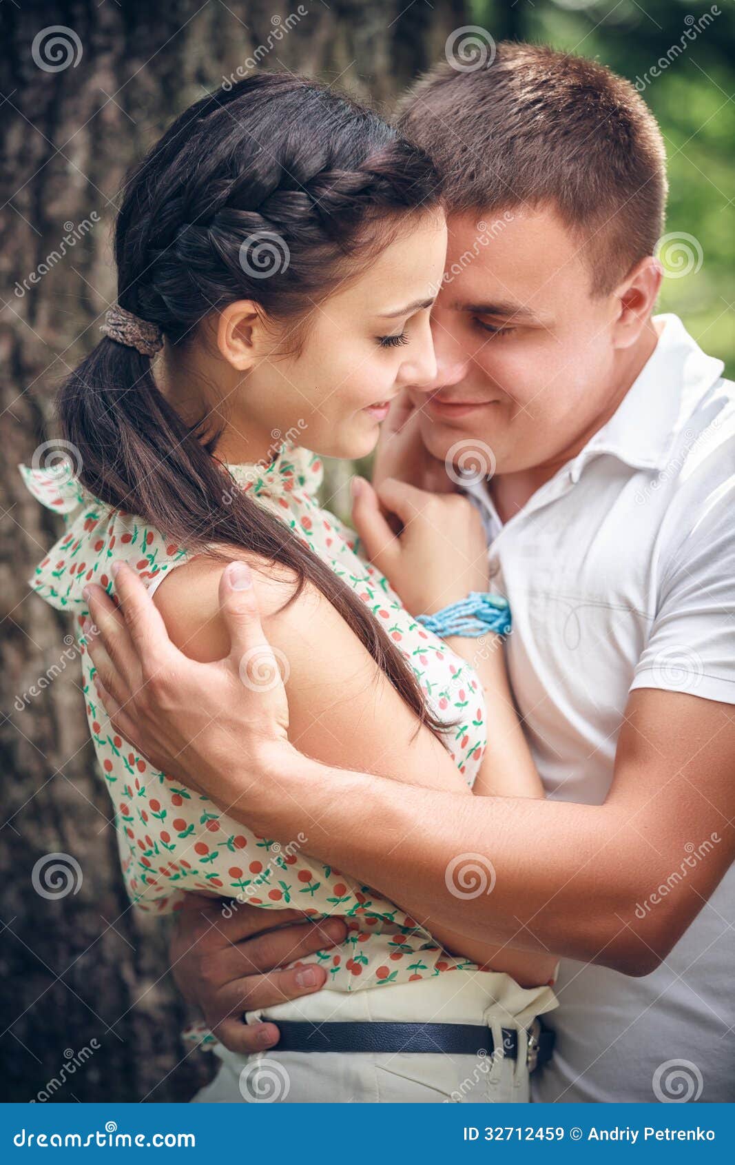 Love and Affection between a Young Couple Stock Image - Image of nature ...