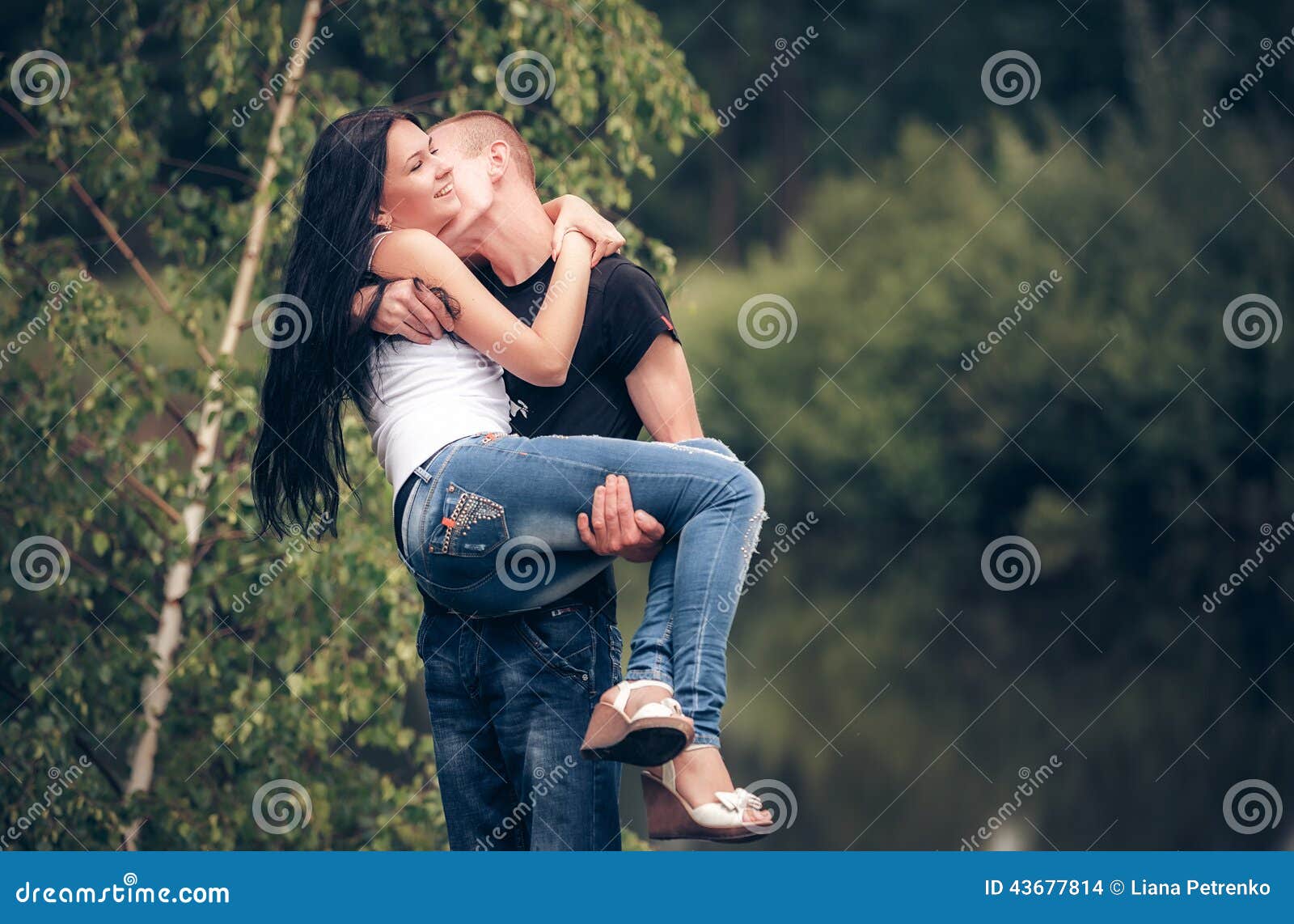 Love and Affection between a Young Couple Stock Photo - Image of ...
