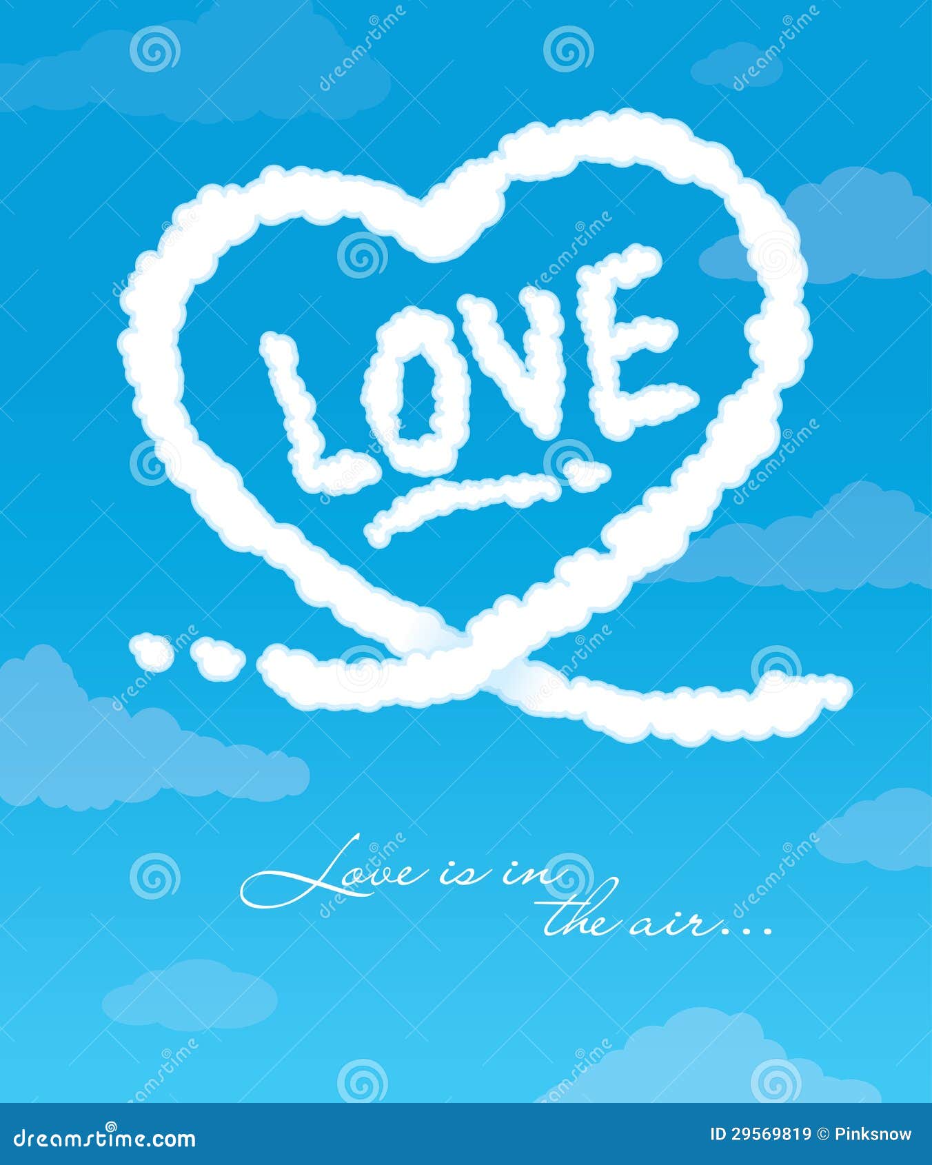 Love is in the air stock vector. Illustration of emotion - 29569819