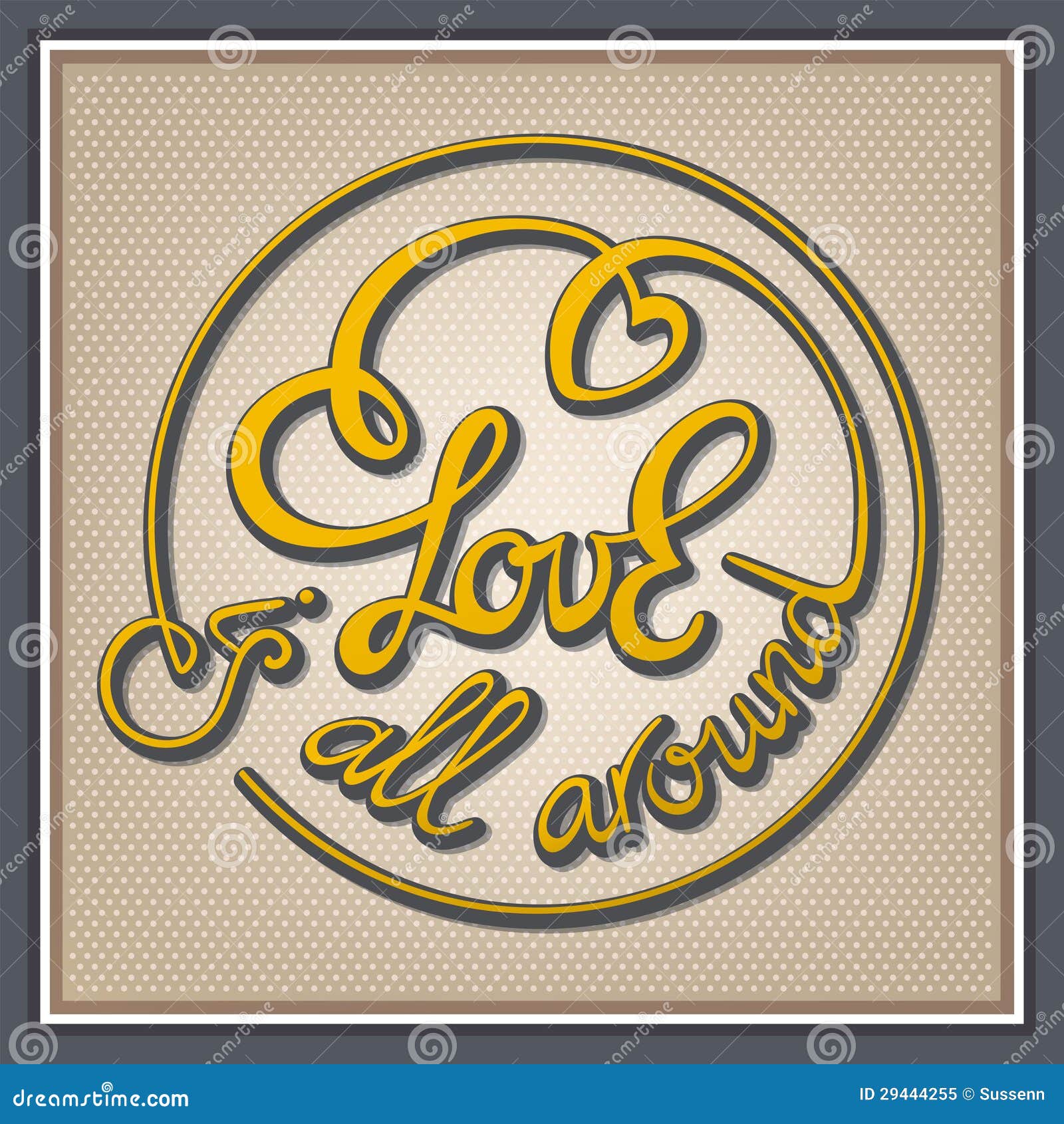 Love is all around stock vector. Illustration of banner - 29444255