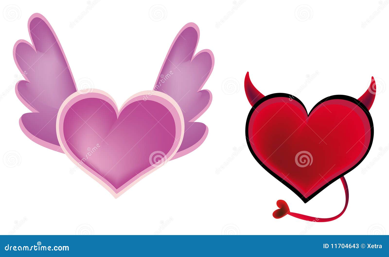 Is love angel or devil? stock vector. Illustration of connection - 11704643