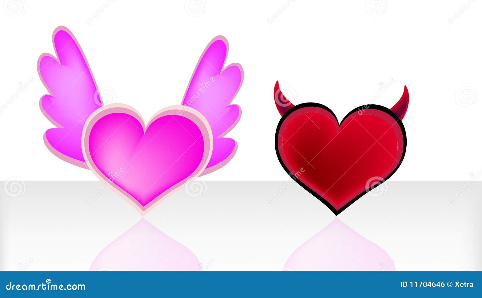 Is love angel or devil? stock vector. Illustration of 14th - 11704646