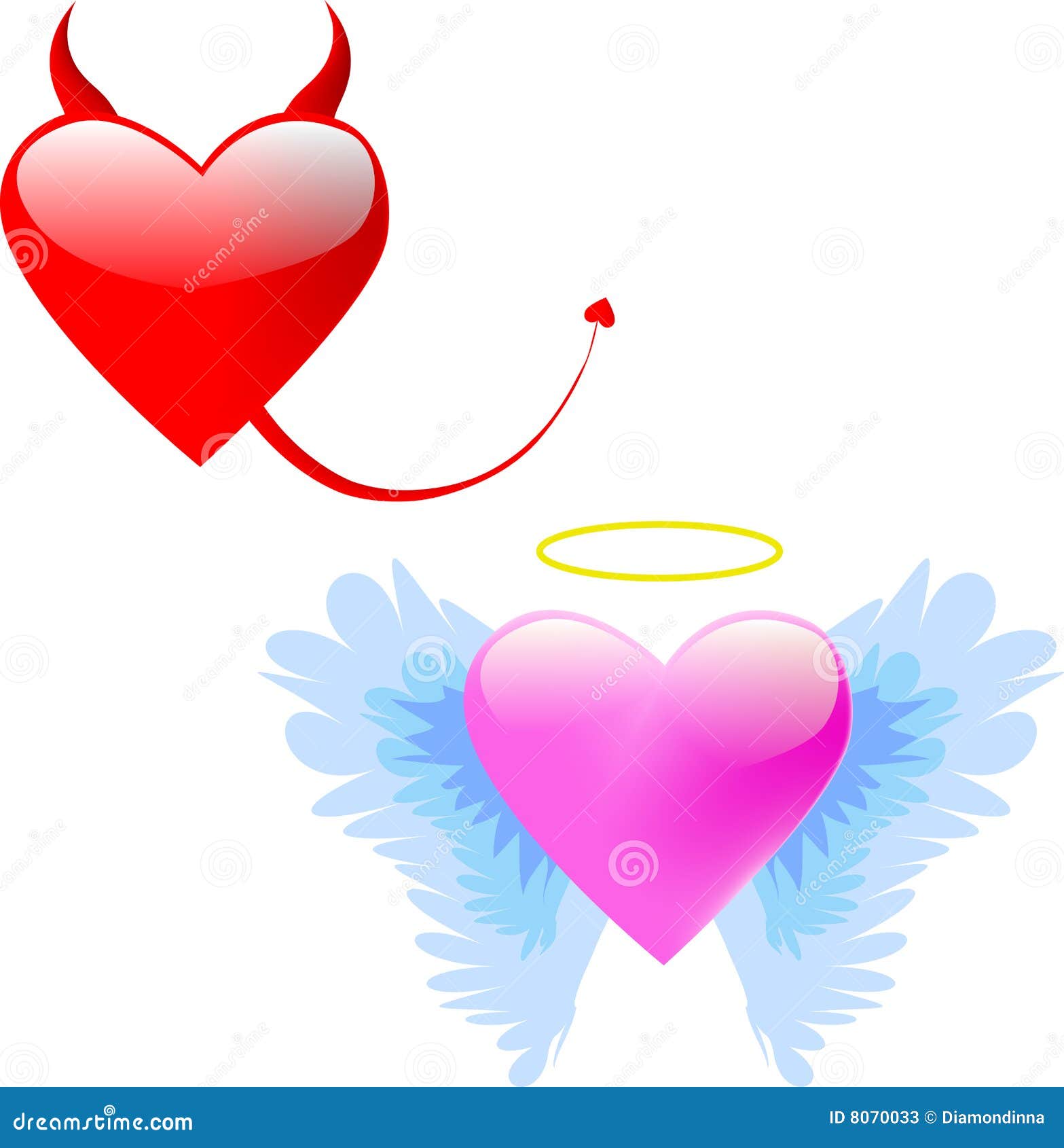 Love Angel And Devil Stock Photos - Image: 8070033