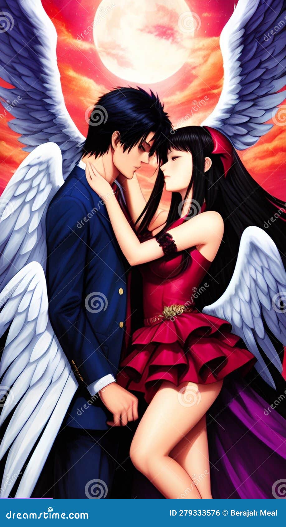 Love between angels stock illustration. Illustration of cosplay - 279333576 Love between angels stock illustration. Illustration of cosplay - 279333576