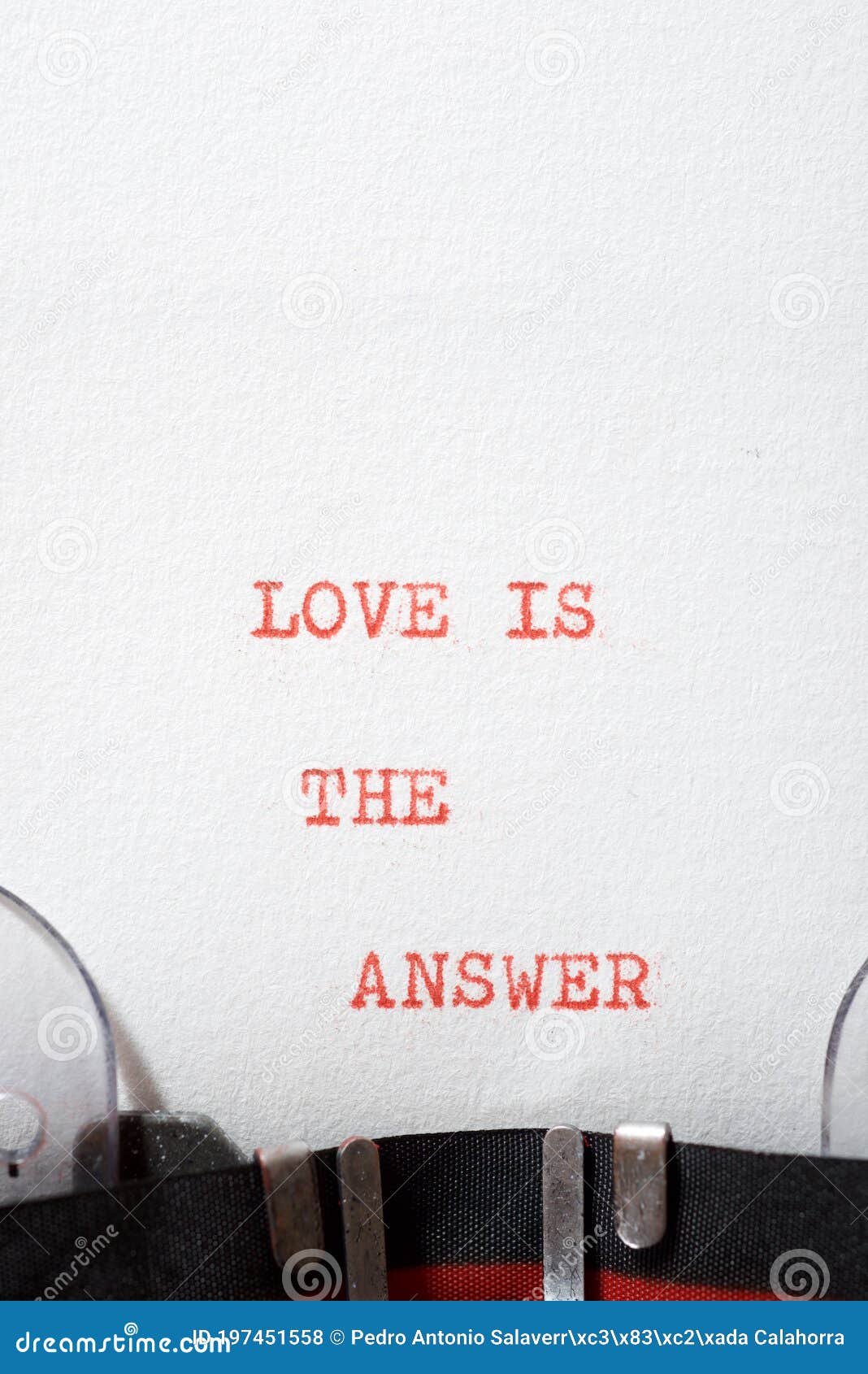 Love is the answer phrase stock photo. Image of people - 197451558