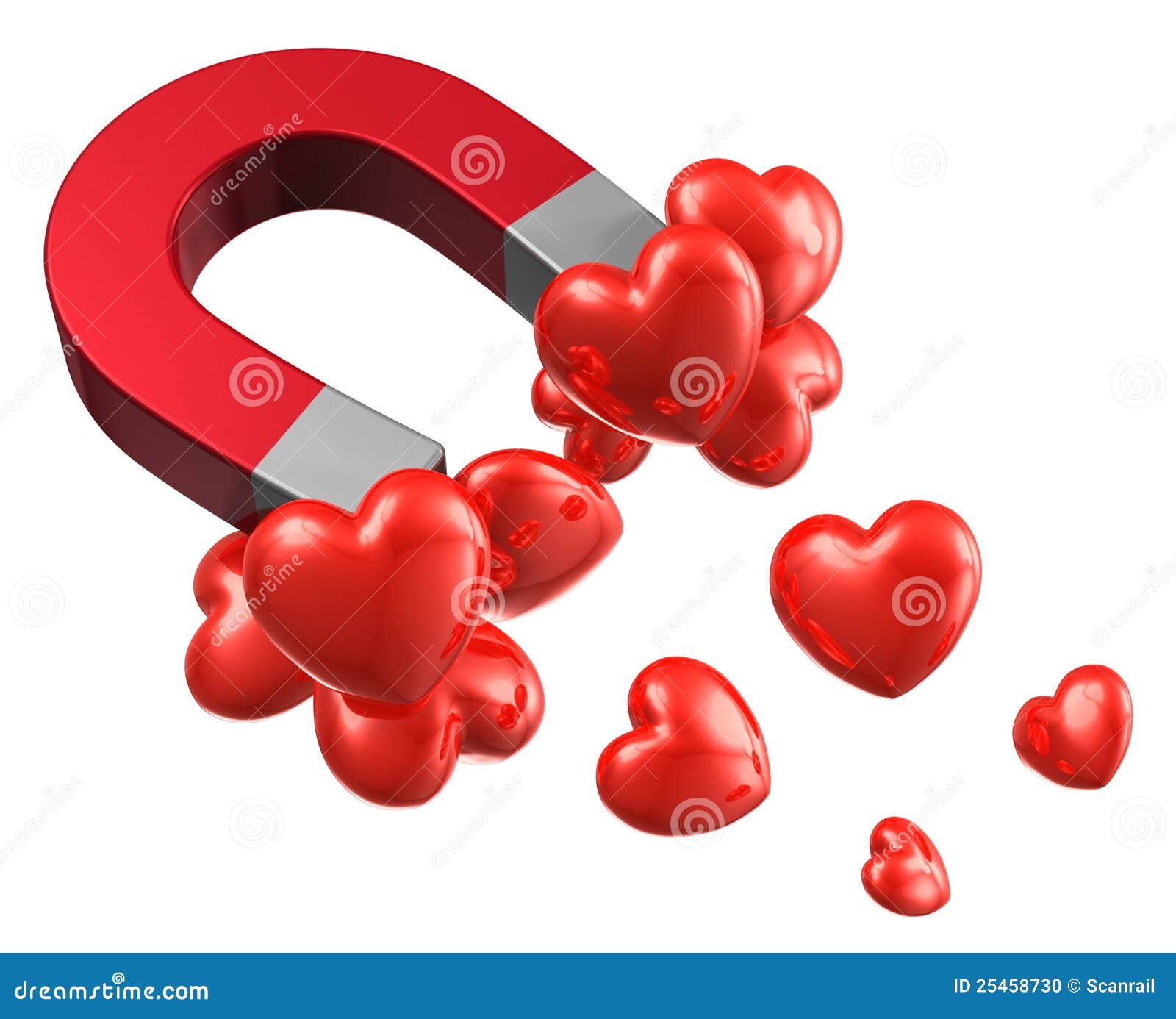 Love and Attraction Concept Stock Illustration - Illustration of iron ...