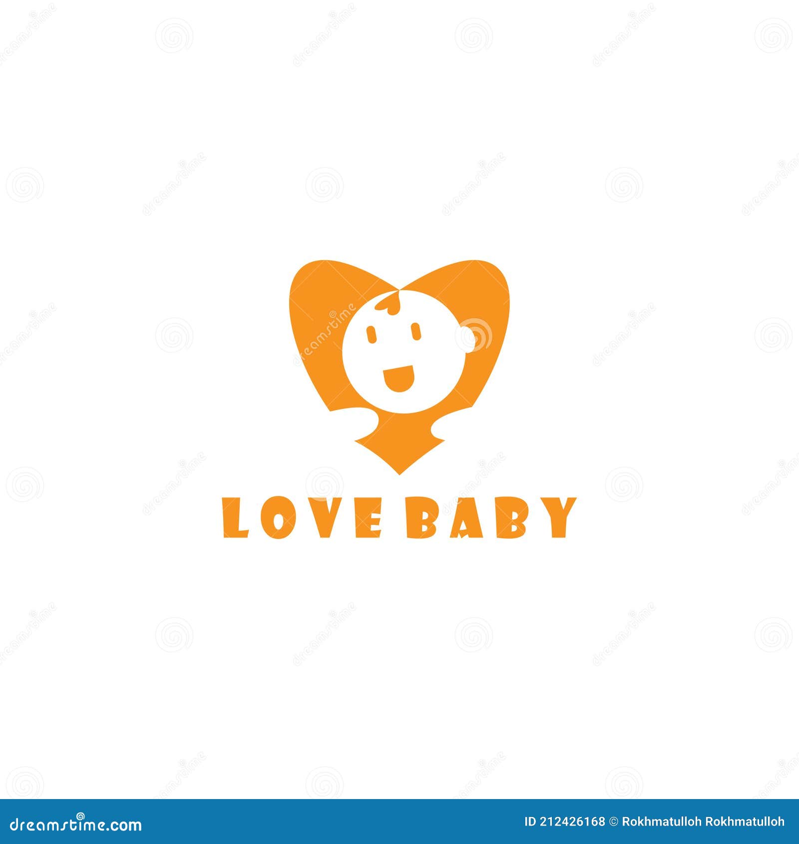 Love Baby Logo Design Vector Illustration Stock Vector - Illustration ...