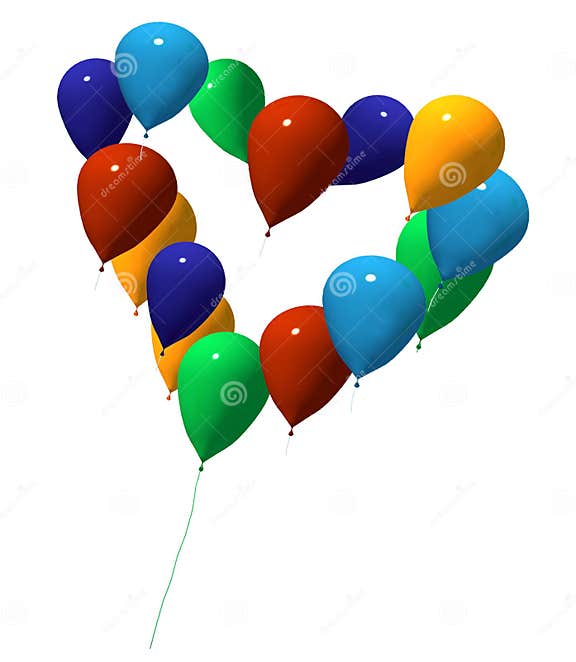 Love ballons stock illustration. Illustration of color - 4646515