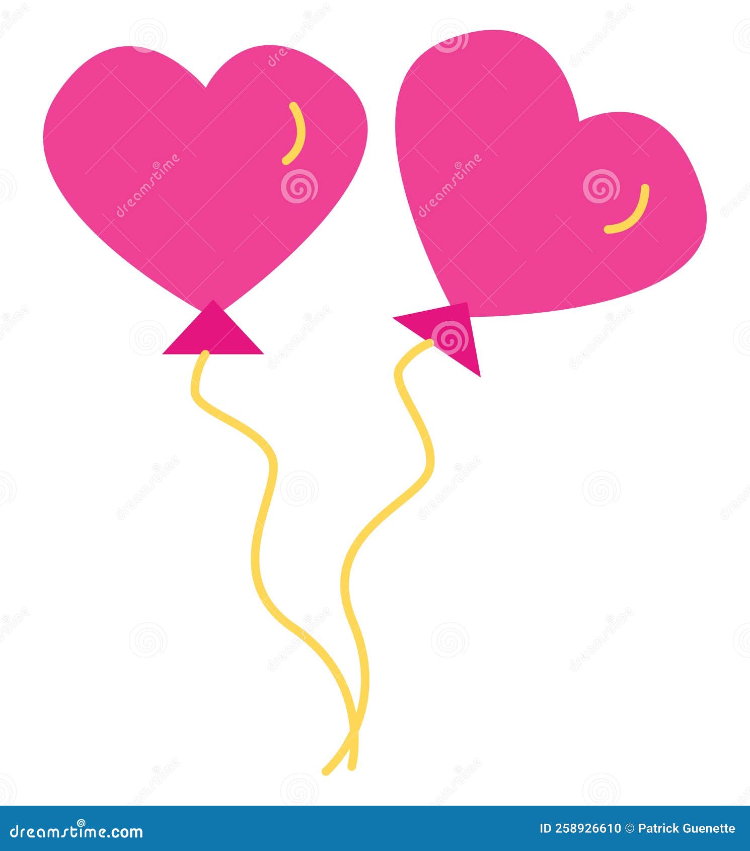 Love balloons, icon stock vector. Illustration of graphic - 258926610