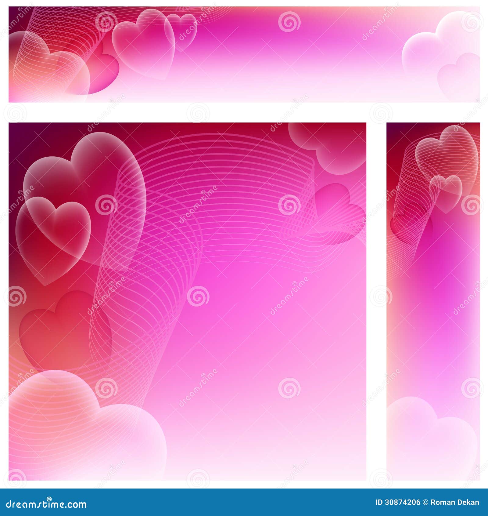 Love Banners stock vector. Illustration of pink, abstract - 30874206