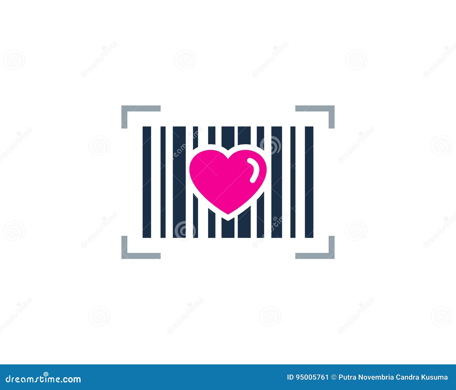 Love Barcode Icon Logo Design Element Stock Vector - Illustration of ...
