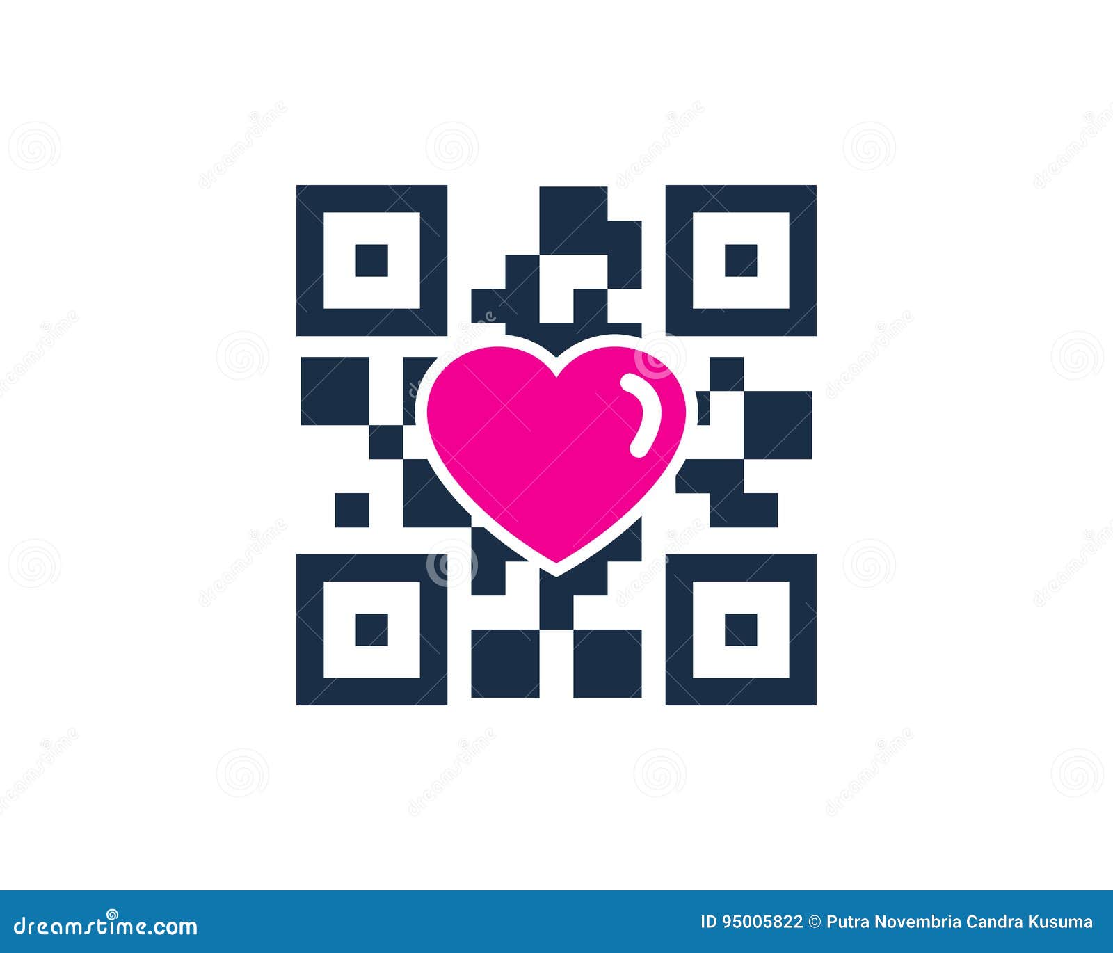 Love Barcode Icon Logo Design Element Stock Vector - Illustration of ...