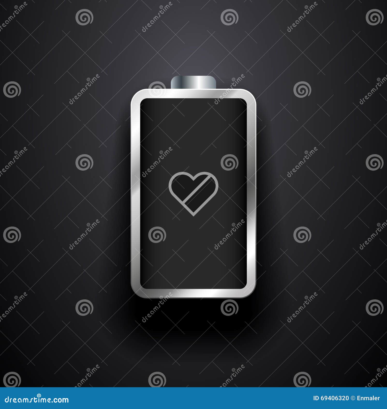 Love battery. No charge stock vector. Illustration of passion - 69406320
