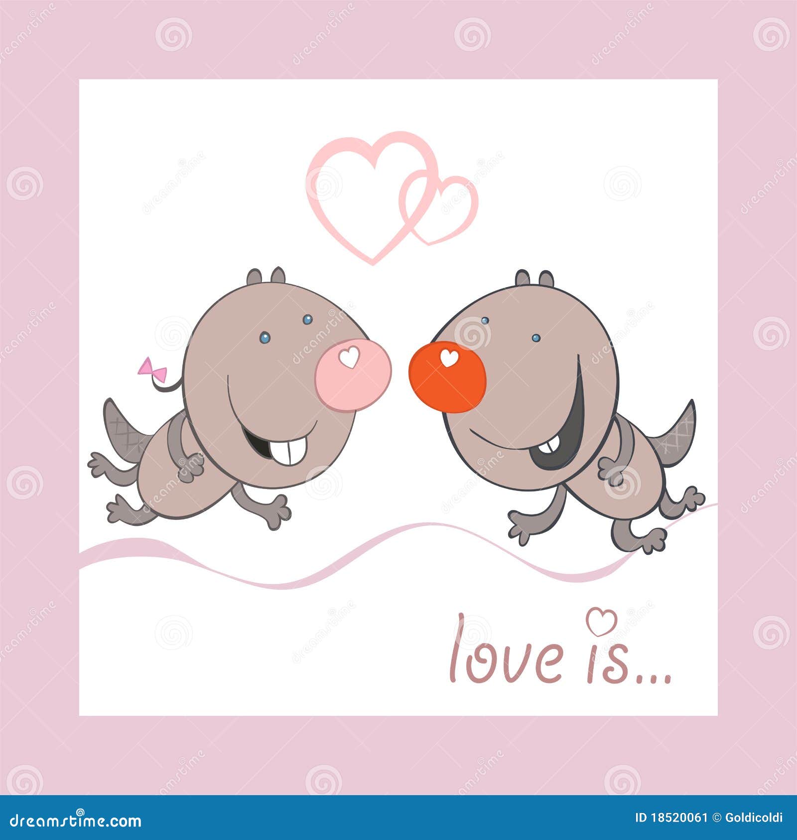 Love beaver stock vector. Illustration of beaver, soft - 18520061
