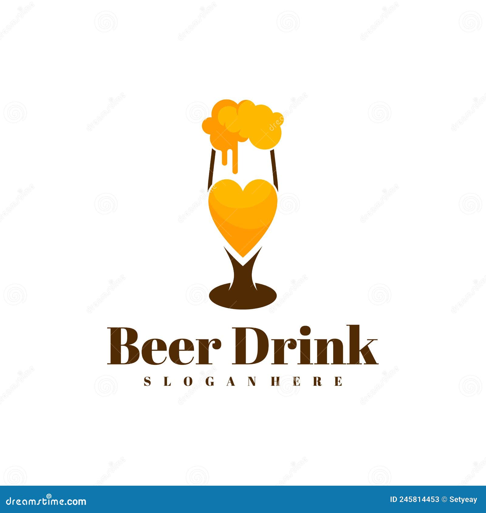 Love Beer Logo Design Vector, Creative Beer Drink Logo Design Template ...