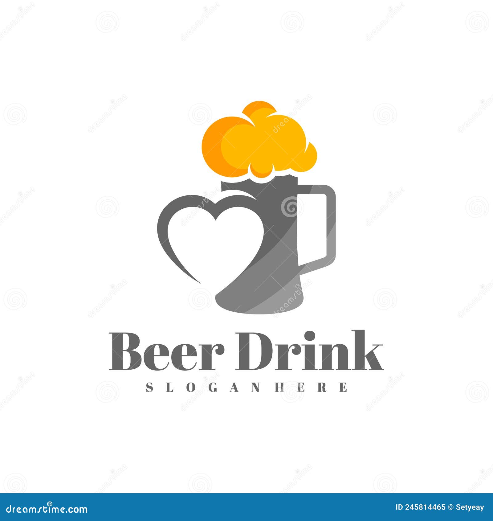 Love Beer Logo Design Vector, Creative Beer Drink Logo Design Template ...
