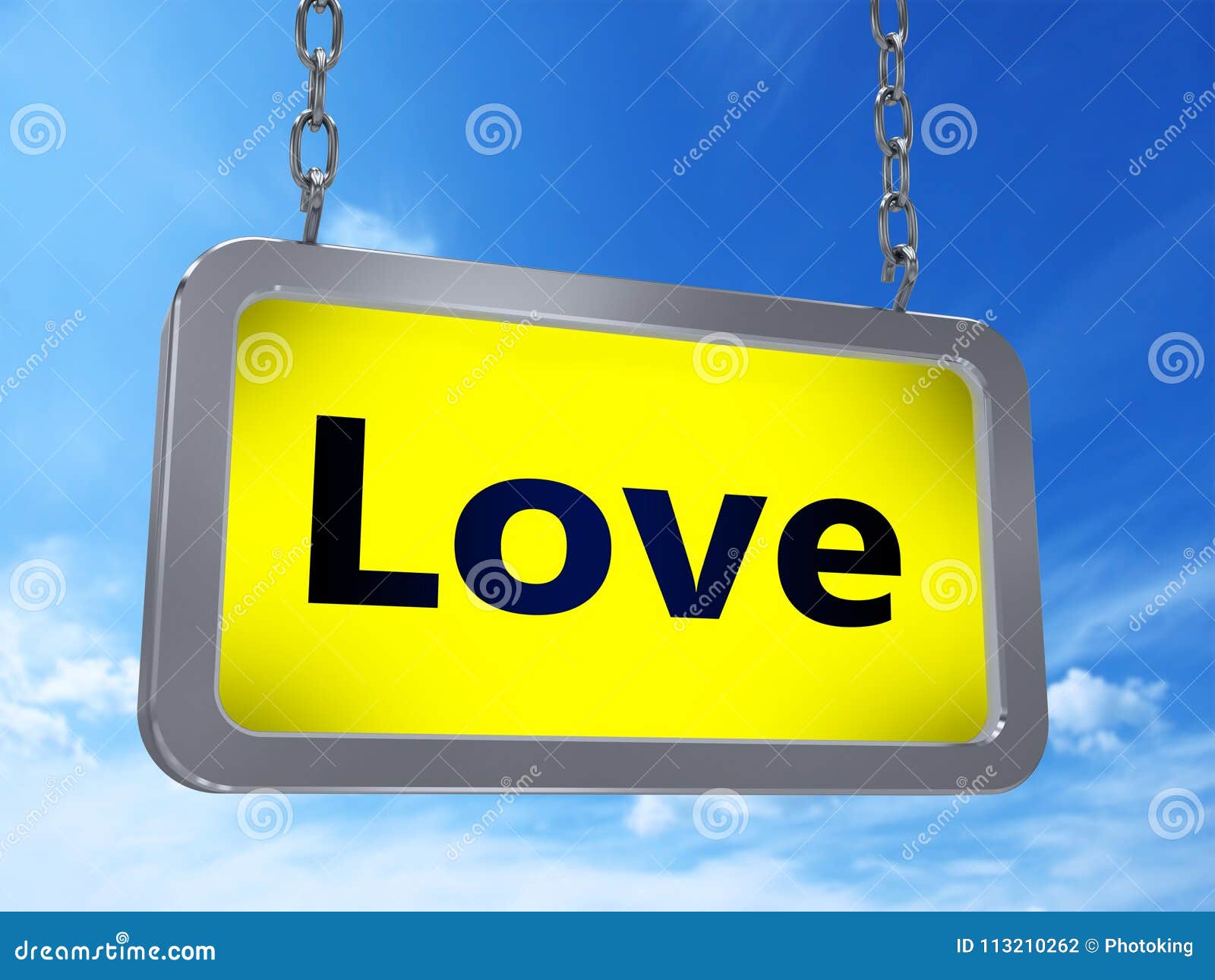 Love on billboard stock illustration. Illustration of concept - 113210262