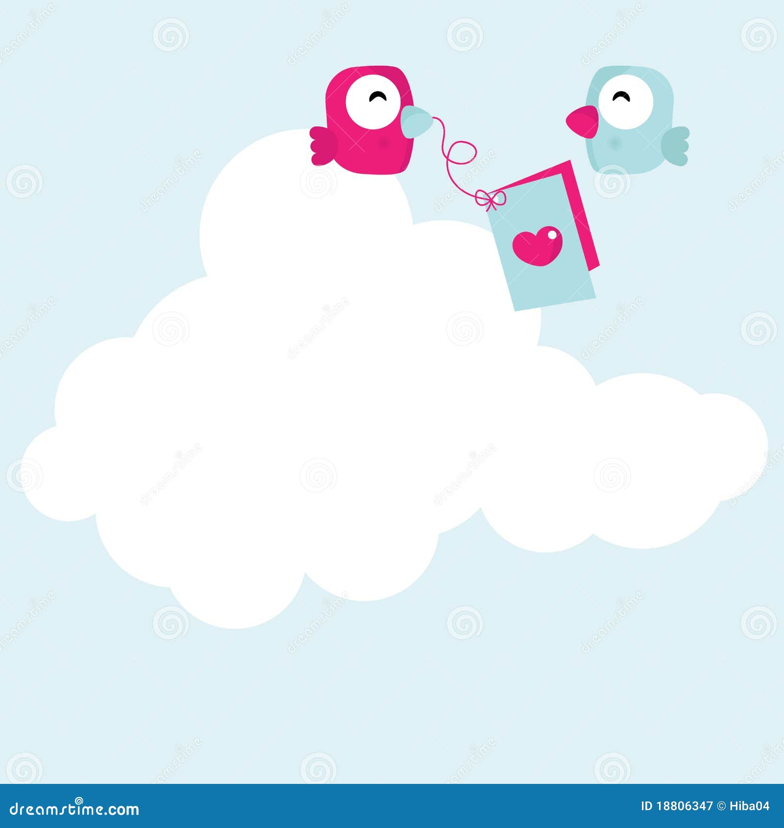 Love bird cartoon stock vector. Illustration of heart - 18806347