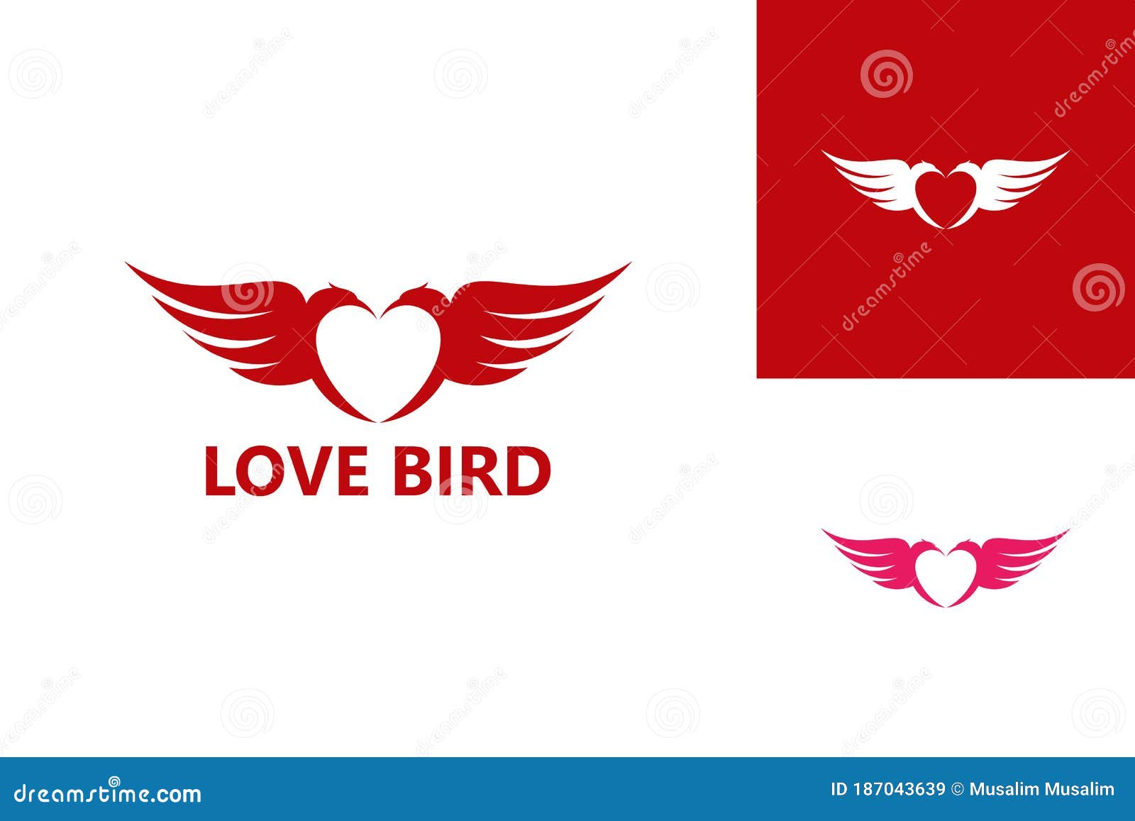 Love Bird Logo Template Design Vector, Emblem, Design Concept, Creative ...