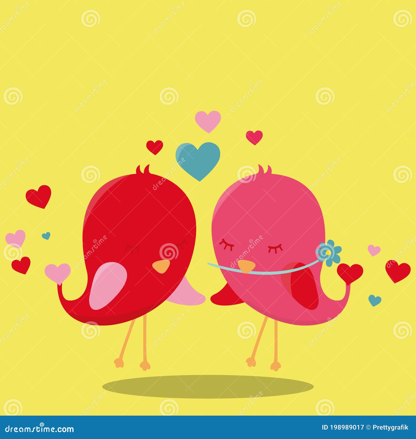 Love birds loving birds 04 stock vector. Illustration of cartoon ...