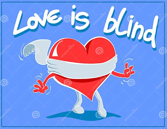 Love is blind stock illustration. Illustration of color - 1794639