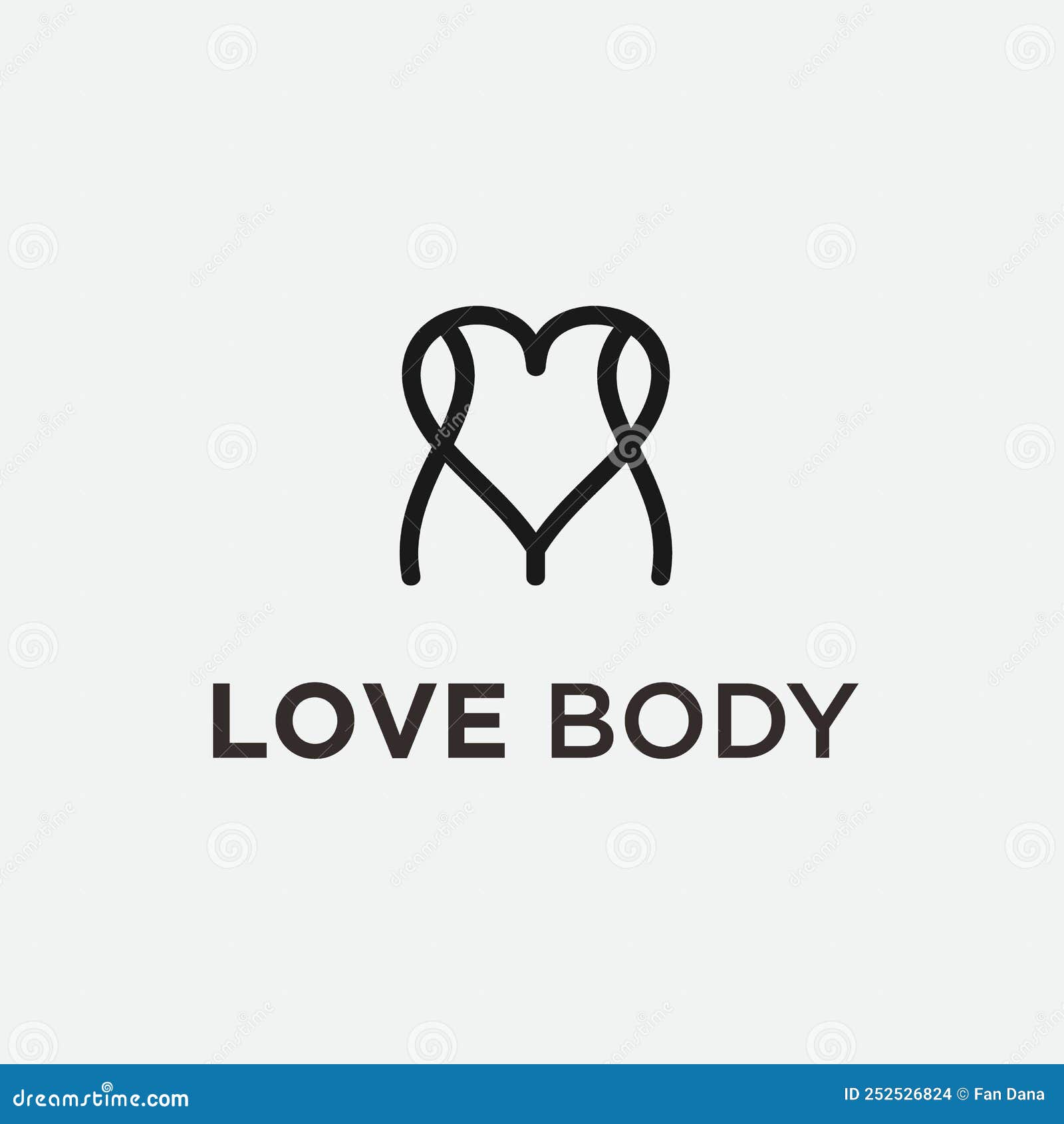 Love Body Logo Design Vector Illustration Stock Vector - Illustration ...