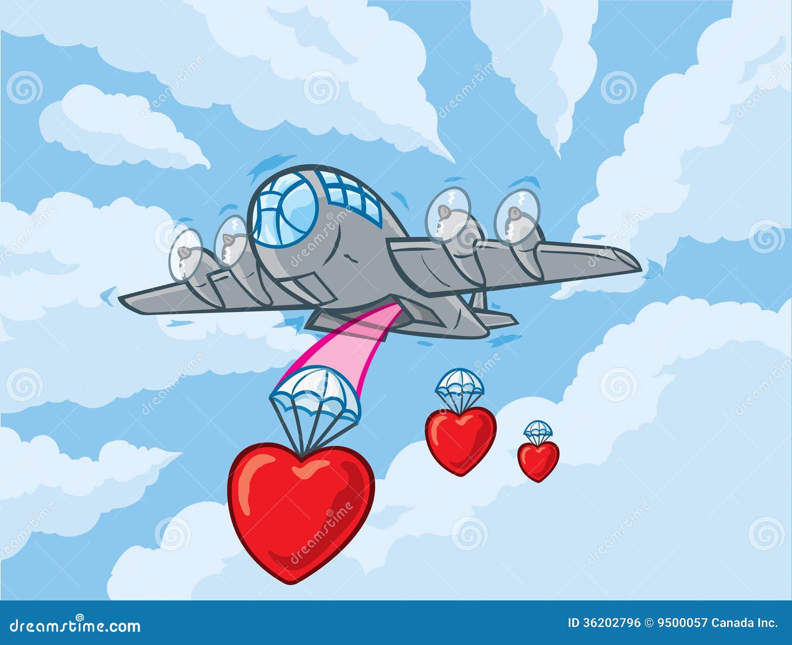 WWII US Bomber Of The Pacific Royalty-Free Stock Image | CartoonDealer ...