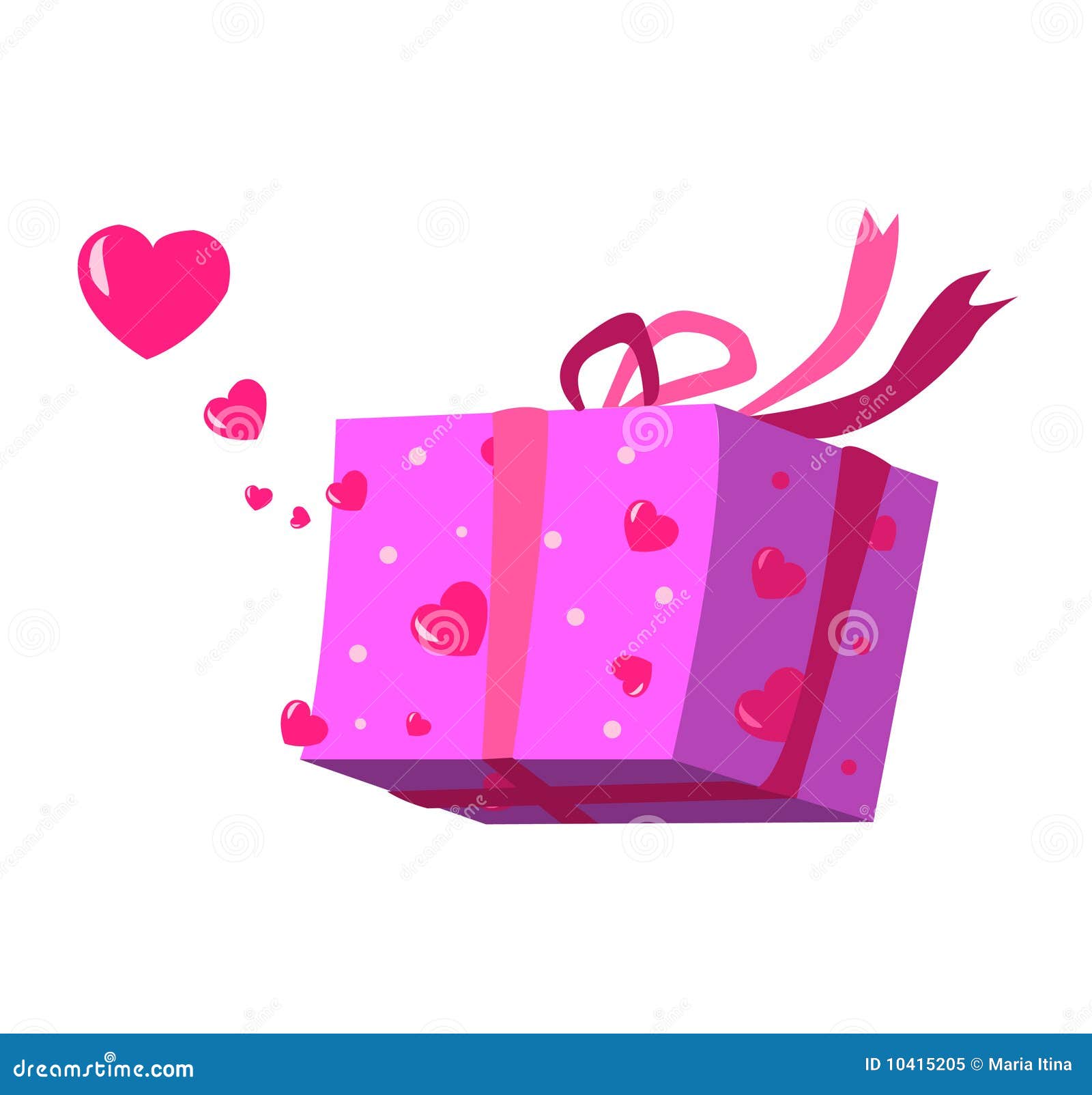 Love box vector stock vector. Illustration of ribbon - 10415205