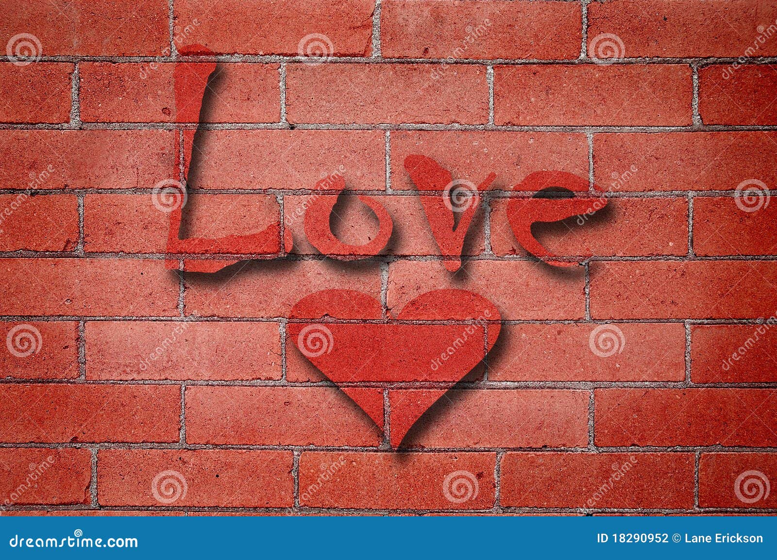 Love Brick Wall stock photo. Image of stacked, wall, industrial - 18290952
