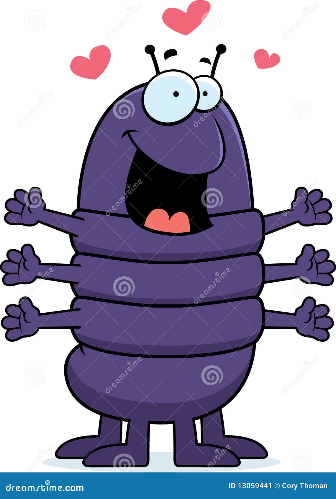 Love Bug stock vector. Illustration of centipede, affection - 13059441