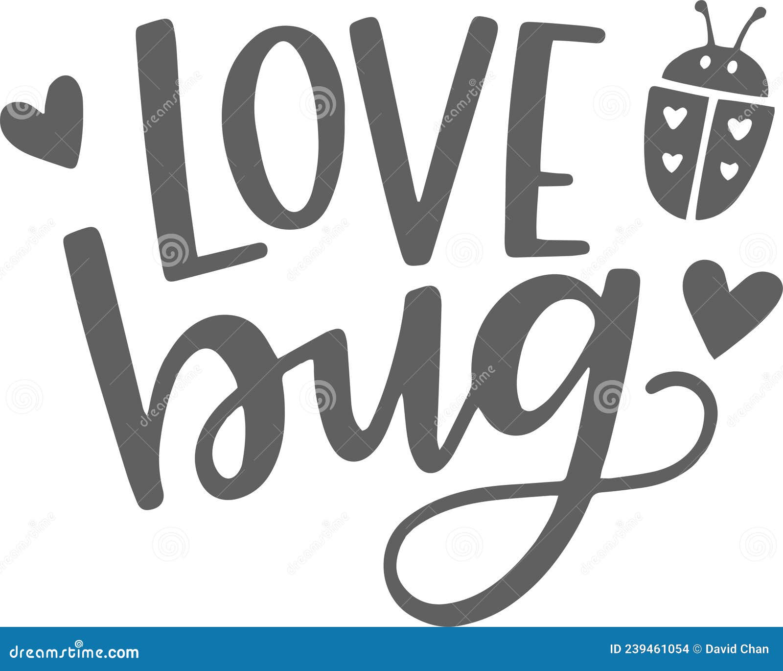 Love Bug Signs Inspirational Quotes Stock Vector - Illustration of ...