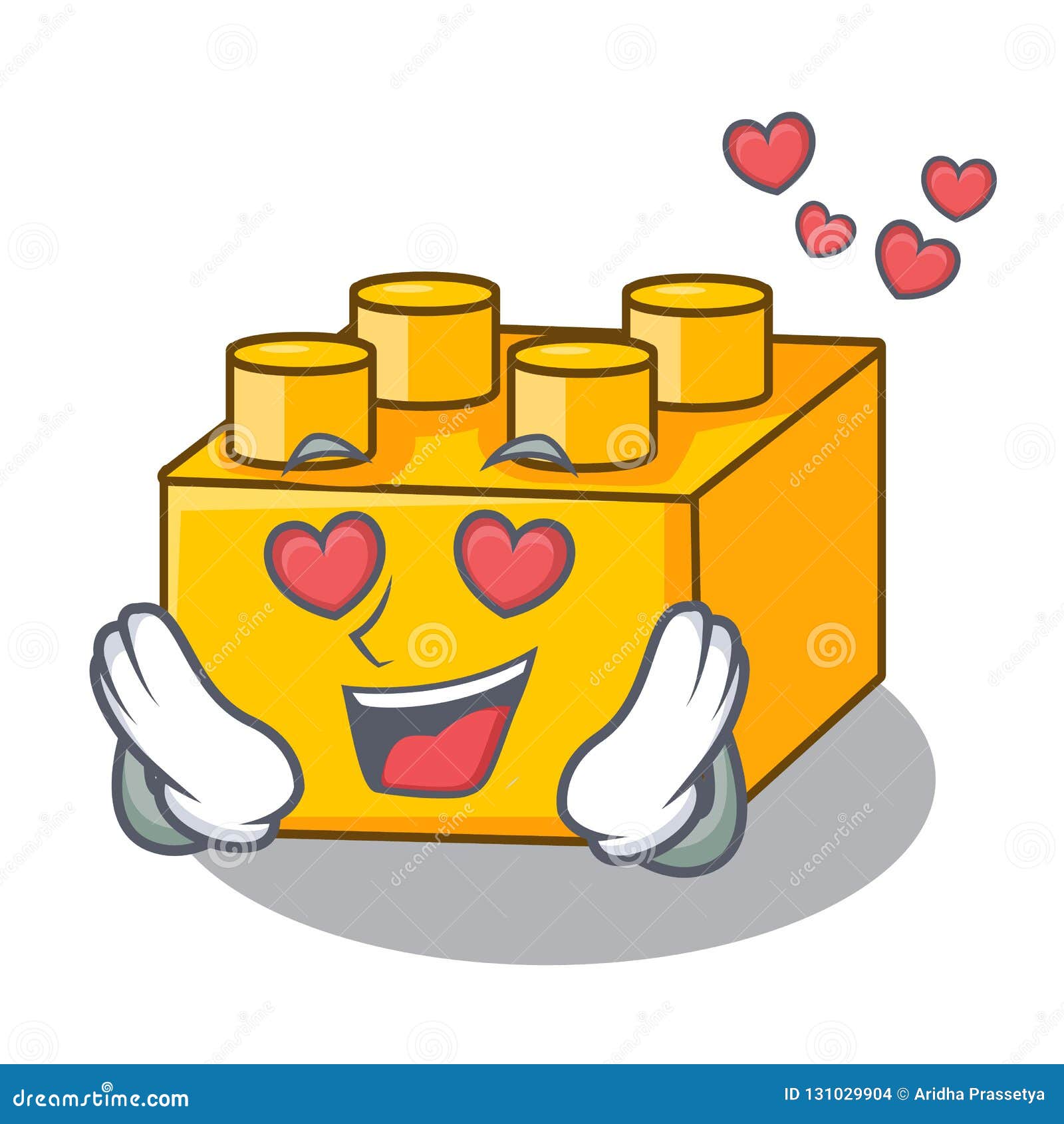 In Love Building Blocks Tyos Isolated on Cartoon Stock Vector ...