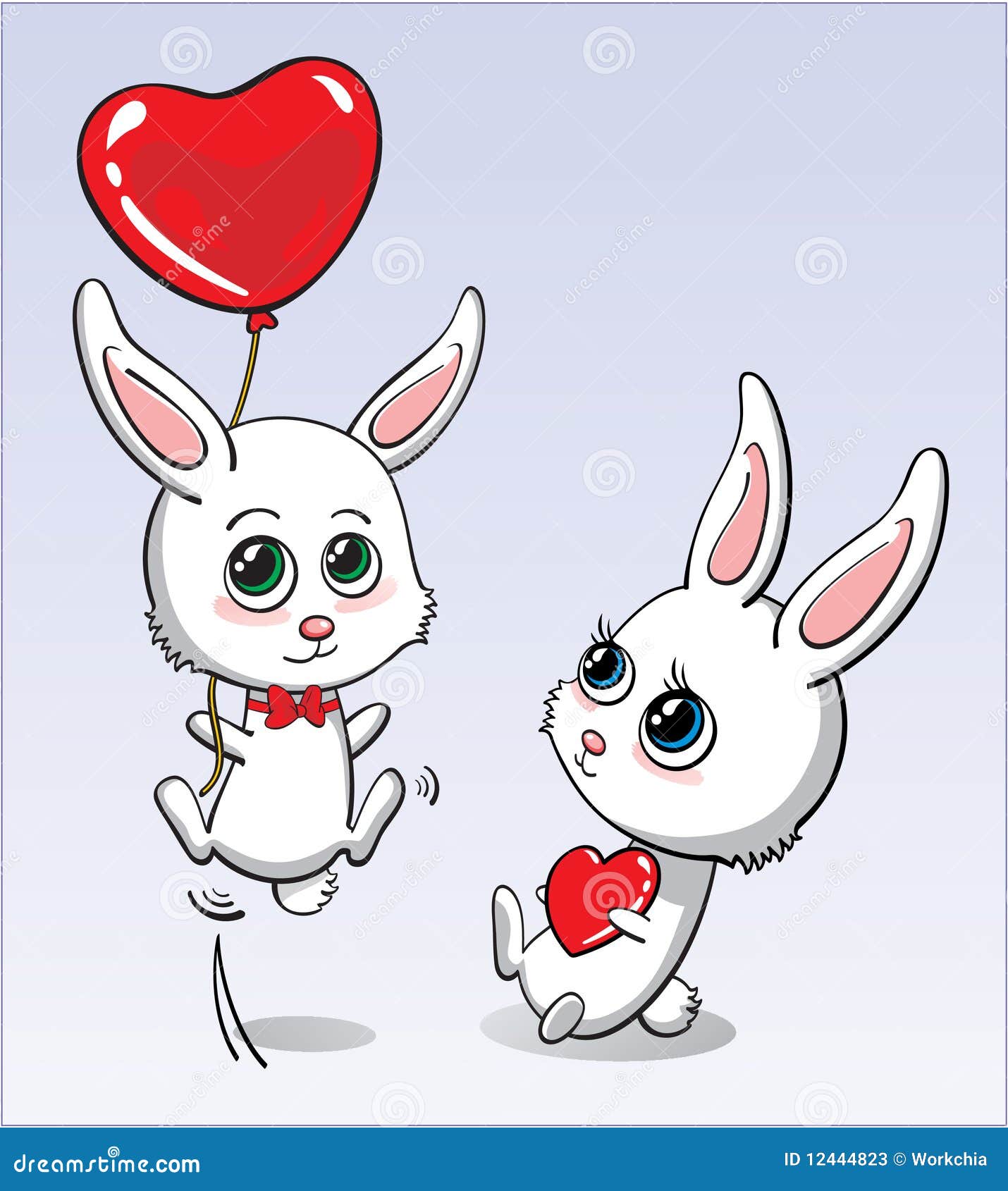 Love_bunny stock vector. Illustration of heart, pink - 12444823