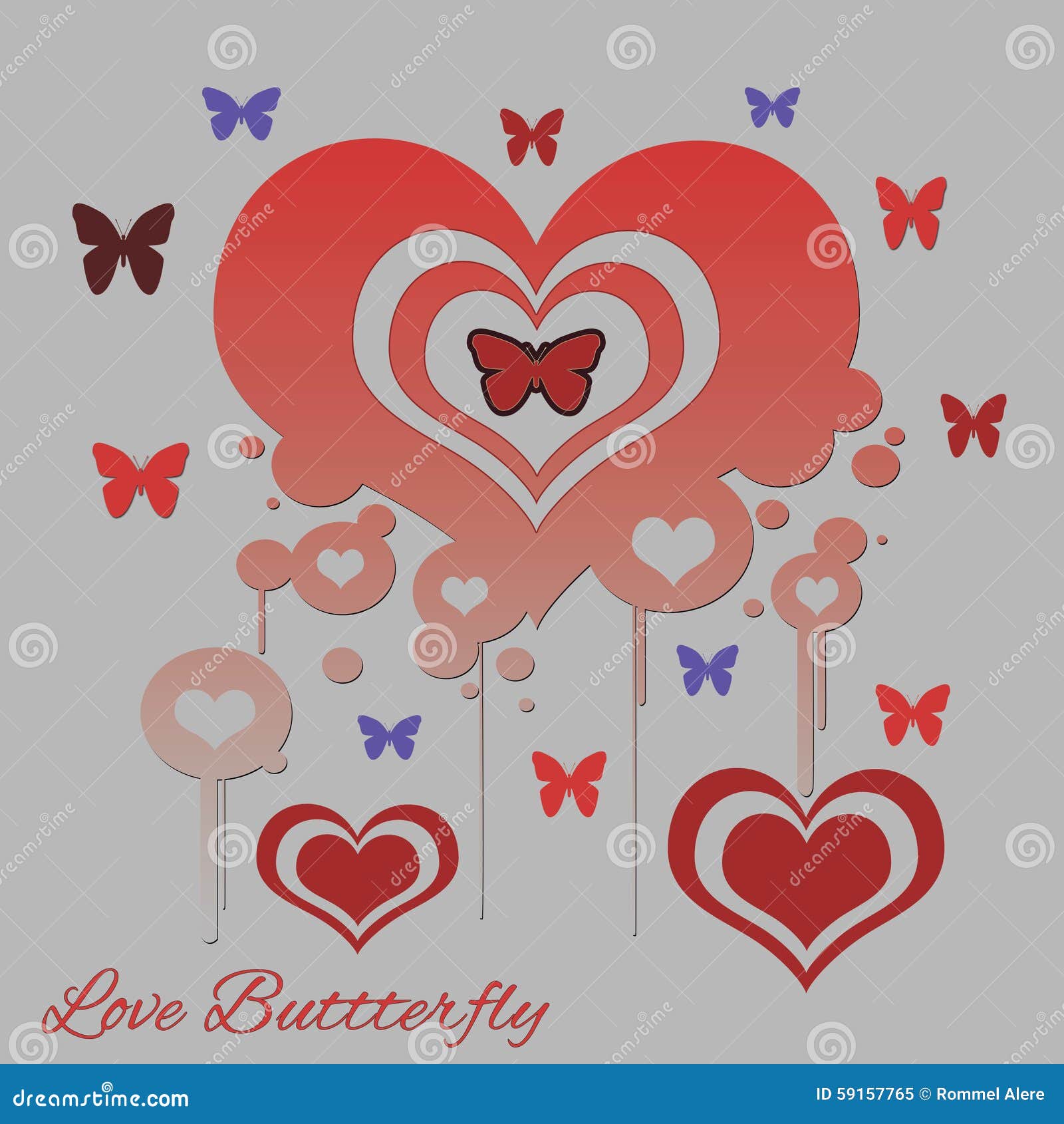 Love Butterfly stock image. Illustration of anime, cute - 59157765